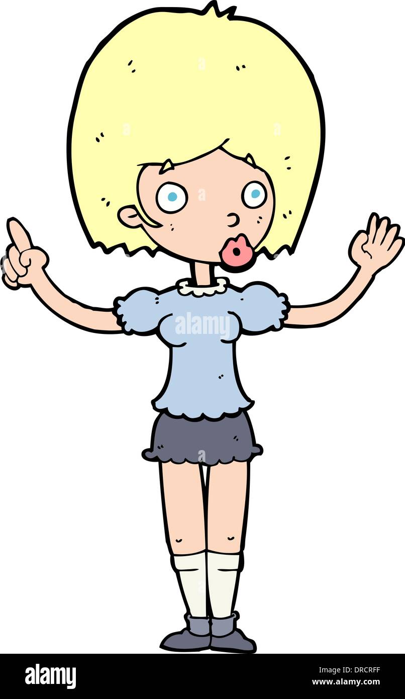 cartoon woman explaining her point Stock Vector Image & Art - Alamy