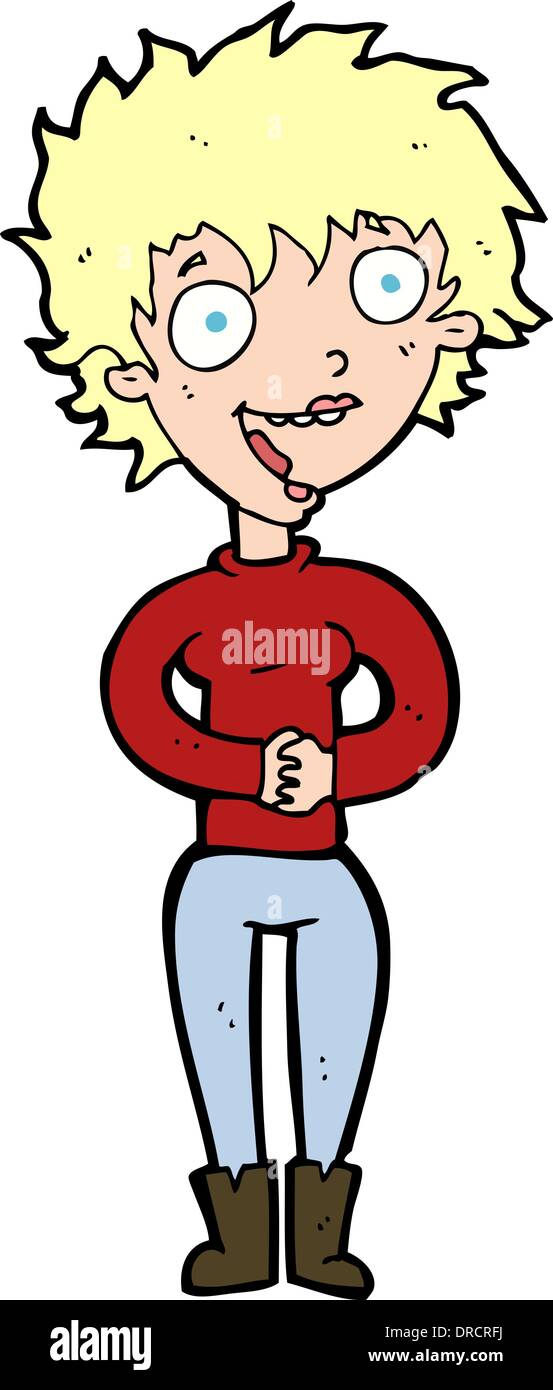 cartoon crazy excited woman Stock Vector Image & Art - Alamy