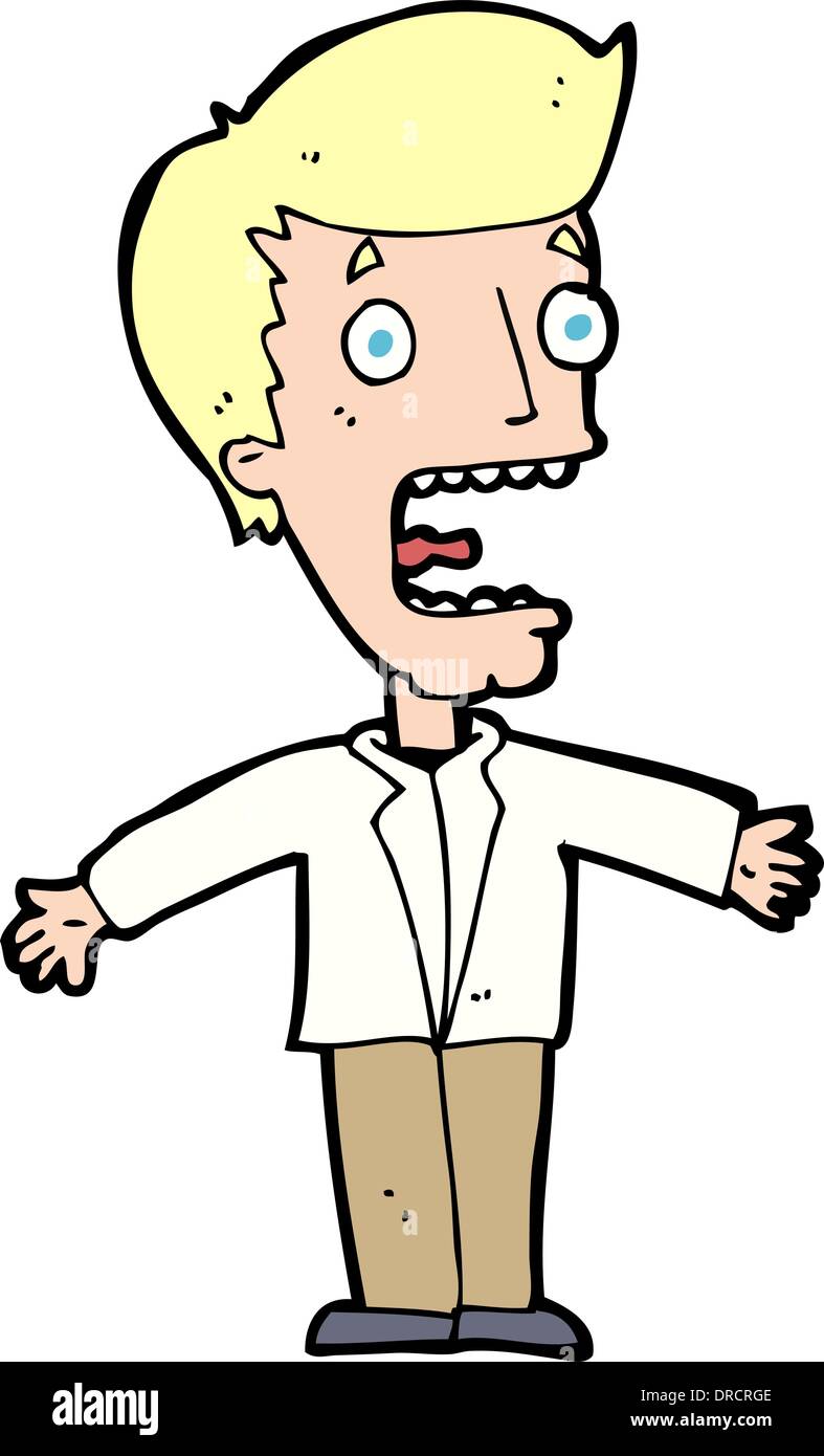 cartoon screaming man Stock Vector Image & Art - Alamy