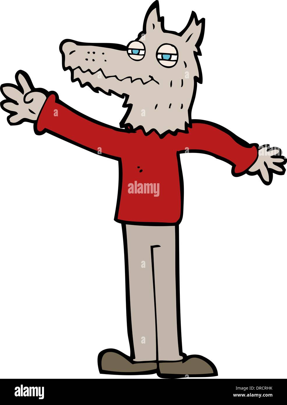 Cartoon waving wolf hi-res stock photography and images - Alamy