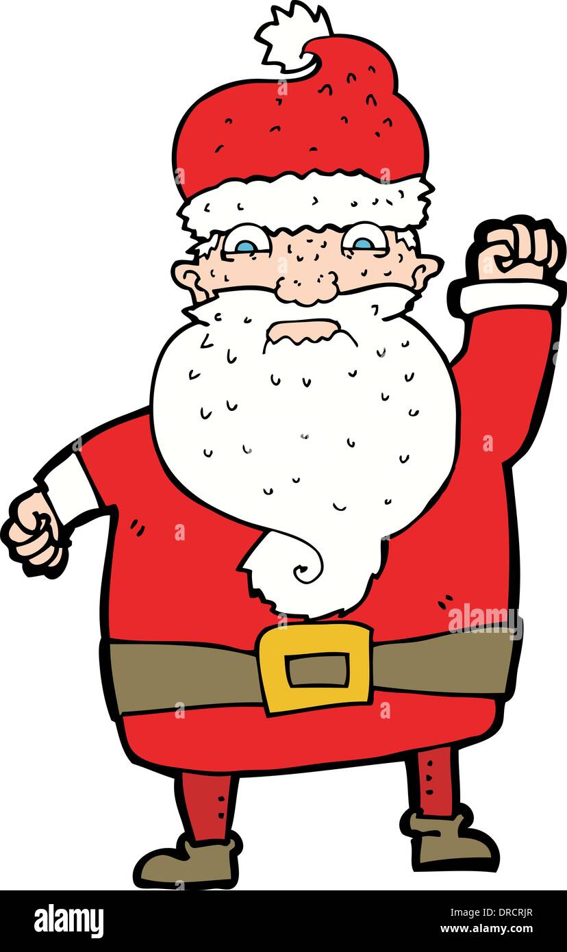 cartoon angry santa claus Stock Vector Image & Art - Alamy