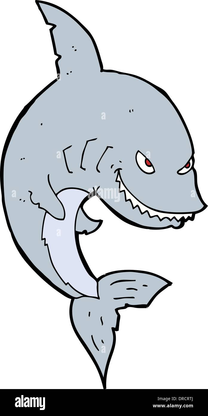 funny cartoon shark Stock Vector Image & Art - Alamy