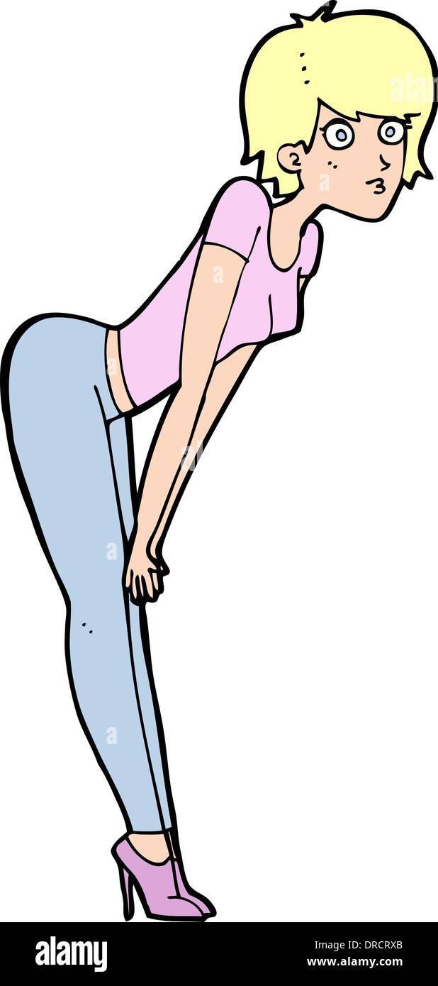 cartoon woman looking at something Stock Vector Image & Art - Alamy