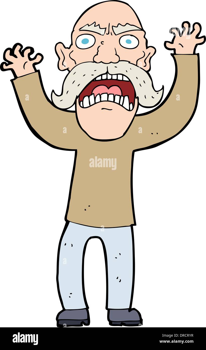 cartoon angry old man Stock Vector Image & Art - Alamy