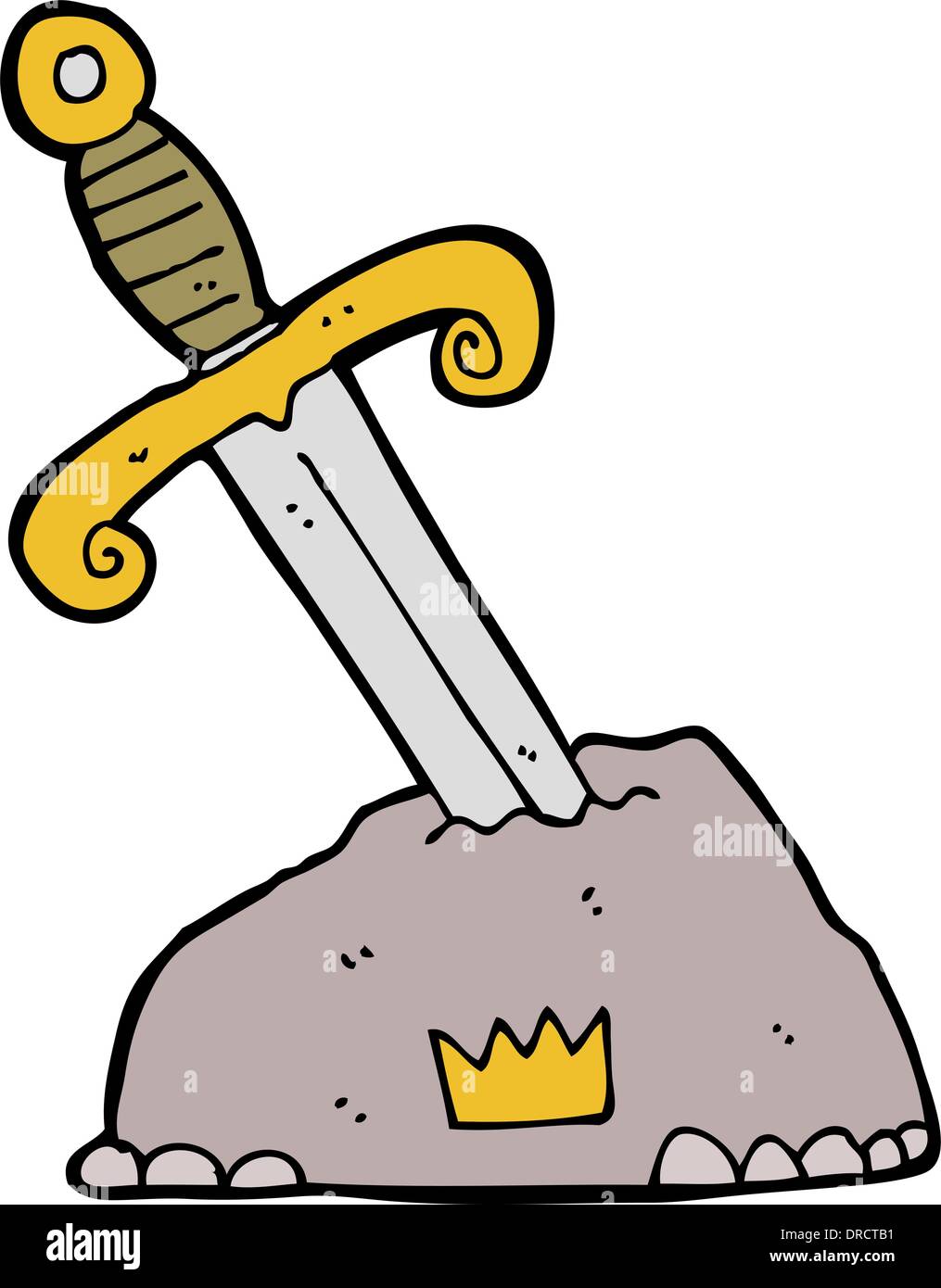 cartoon sword in stone Stock Vector Image & Art - Alamy