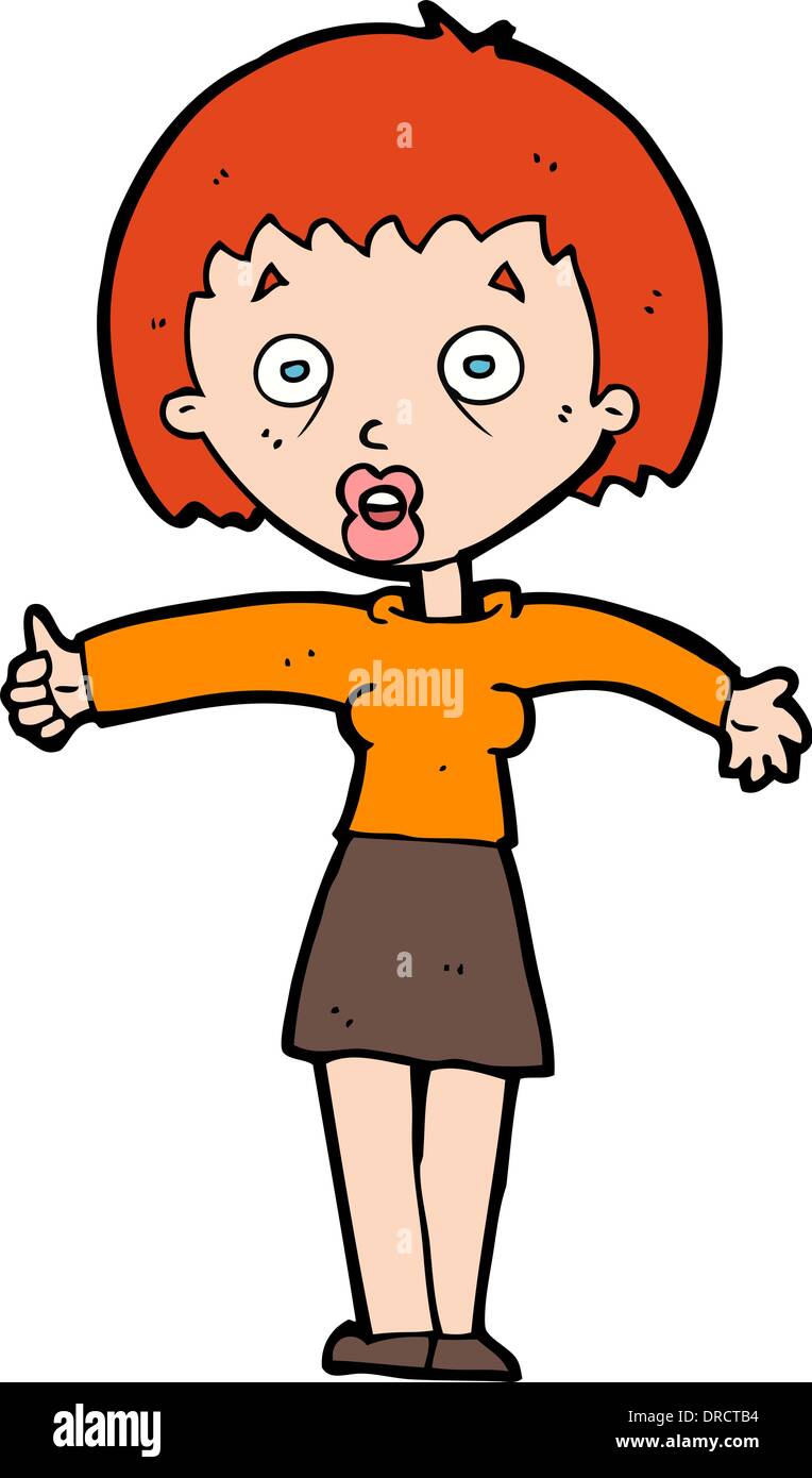 cartoon amazed woman Stock Vector Image & Art - Alamy