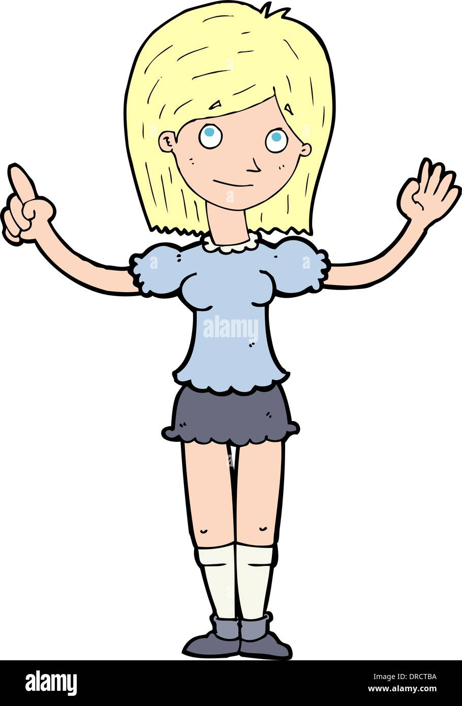cartoon woman explaining idea Stock Vector Image & Art - Alamy