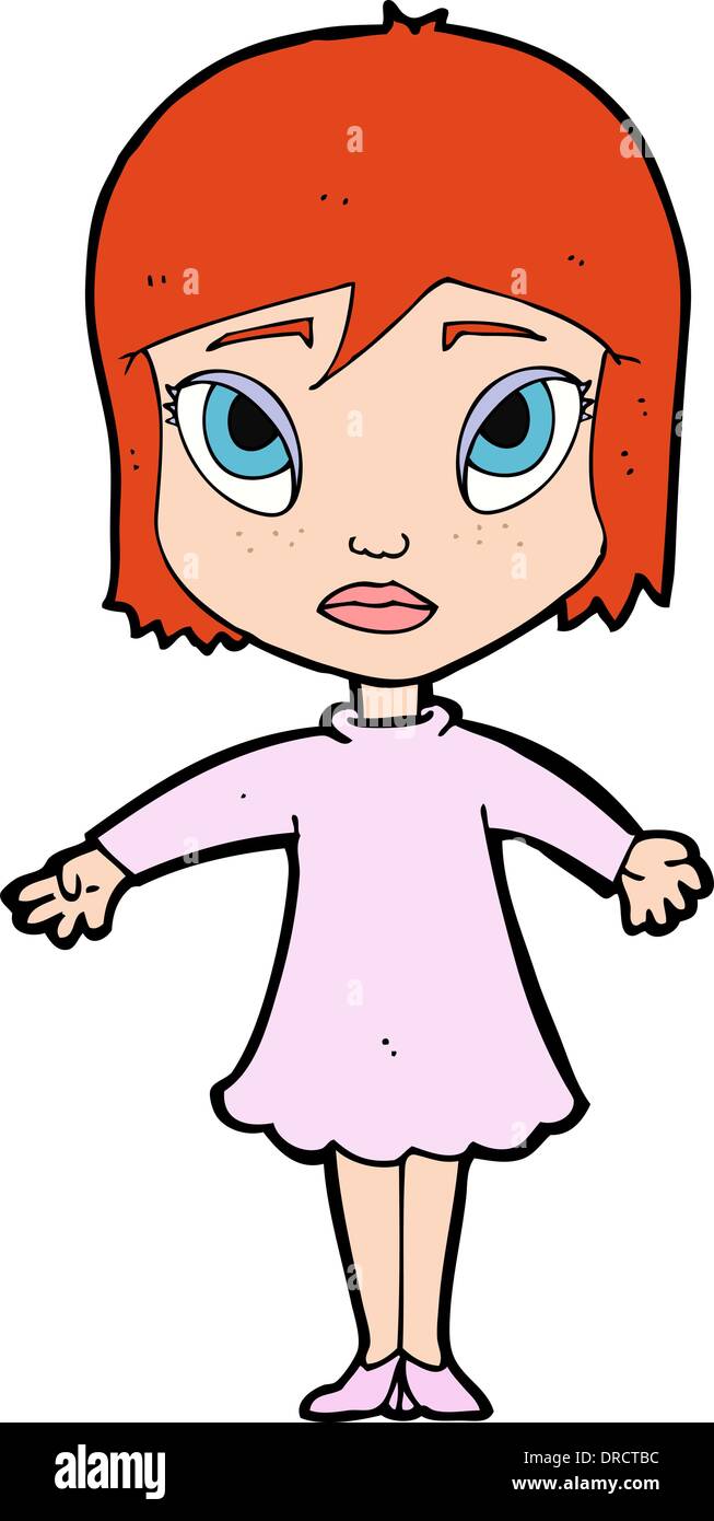 cartoon girl in dress Stock Vector Image & Art - Alamy
