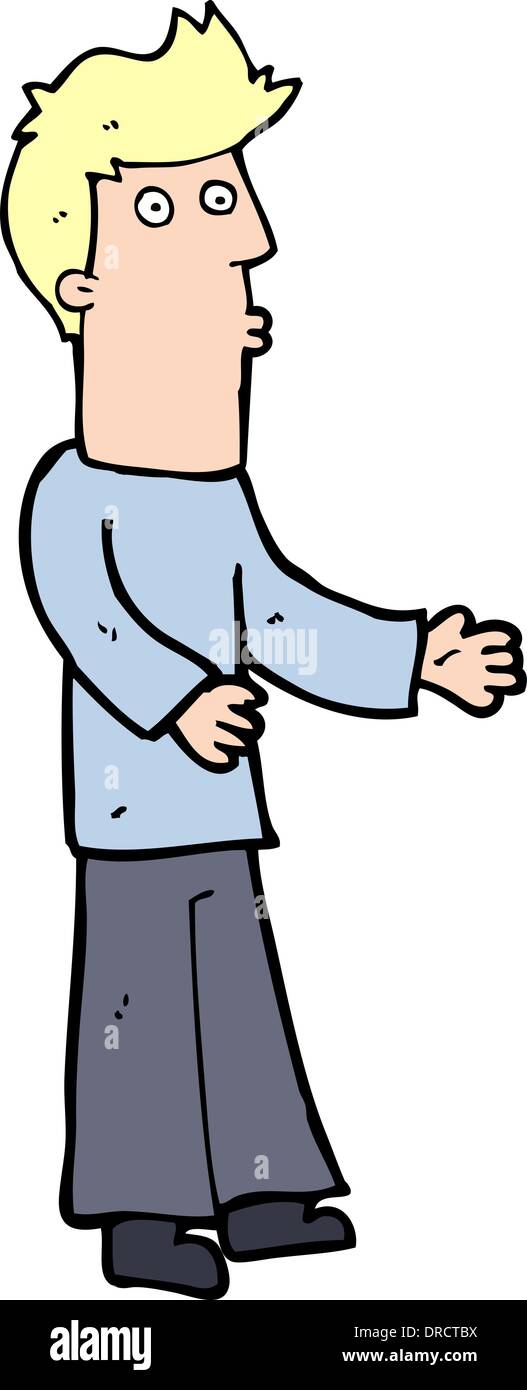 cartoon man explaining Stock Vector Image & Art - Alamy