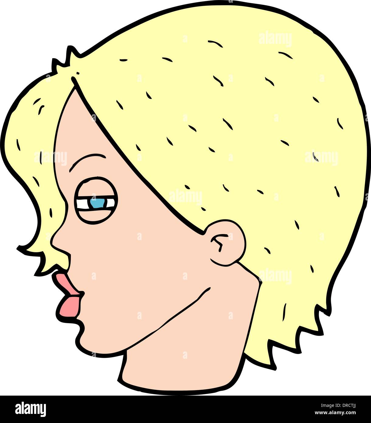 cartoon female face with narrowed eyes Stock Vector Image & Art - Alamy