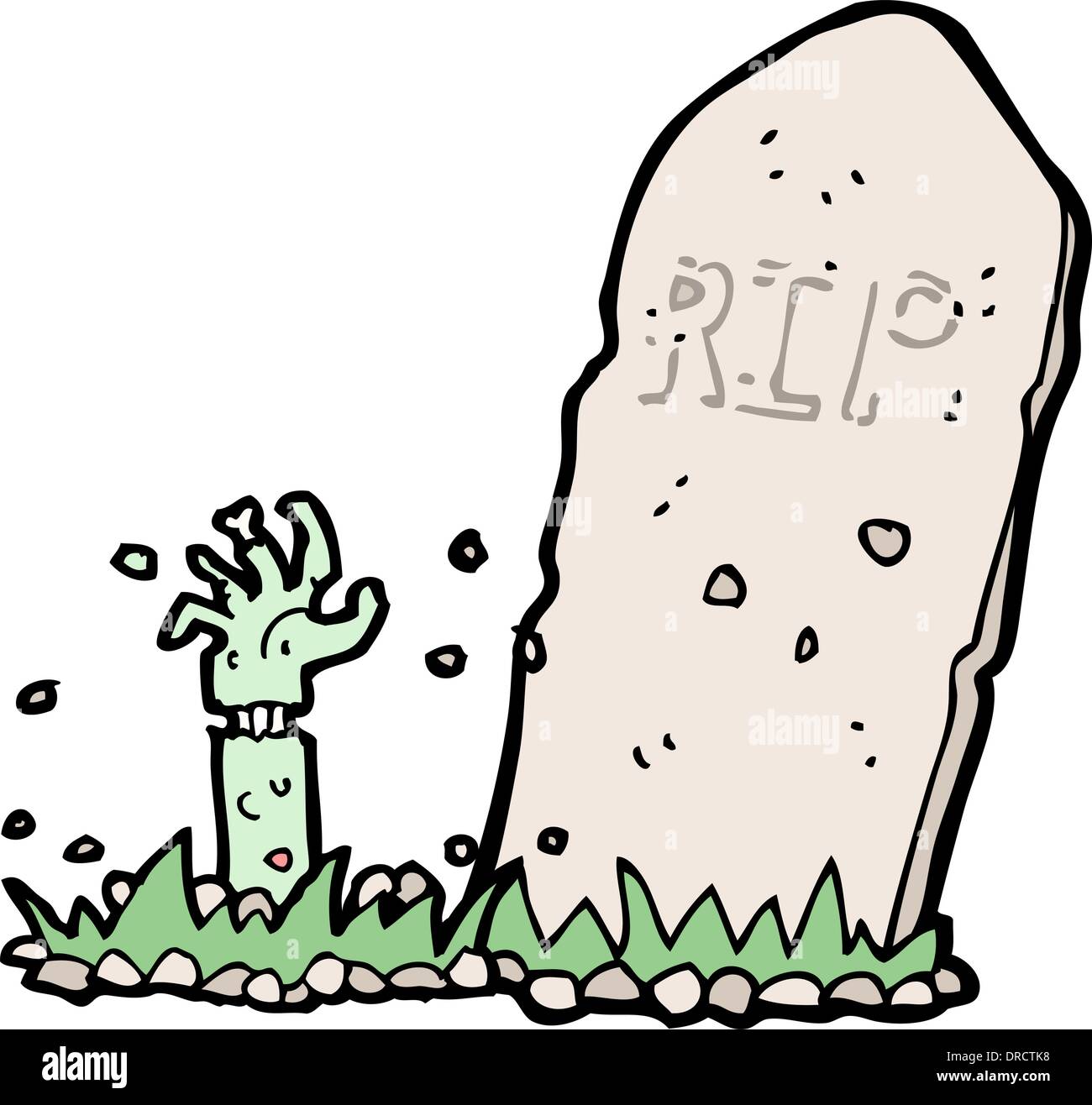 cartoon zombie rising from grave Stock Vector Image & Art - Alamy