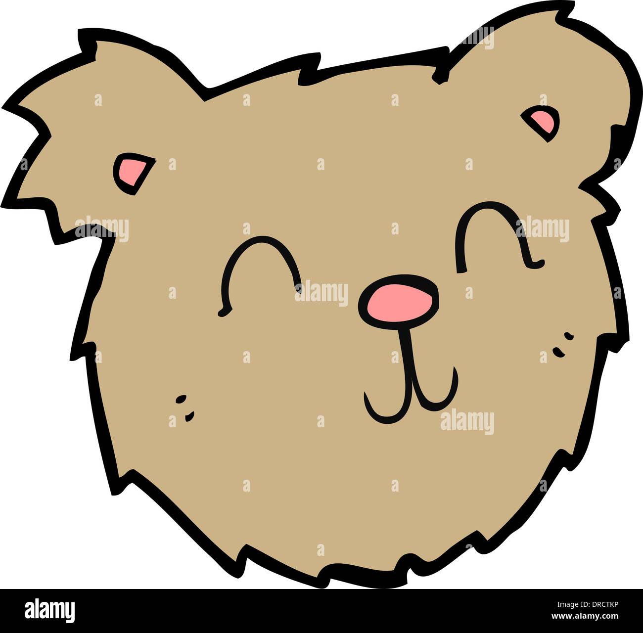cartoon happy teddy bear face Stock Vector Image & Art - Alamy