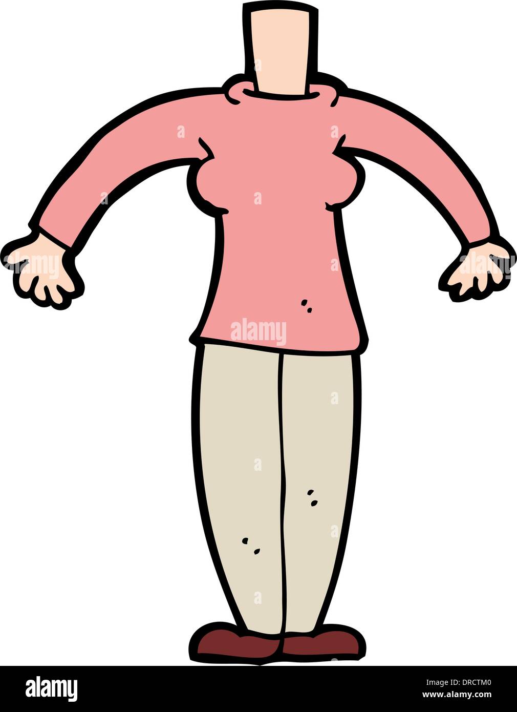 cartoon female body (add photos or mix and match cartoons Stock Vector ...