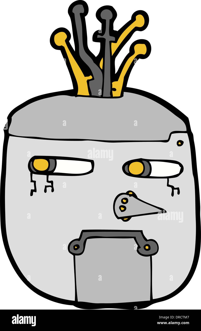 cartoon robot head Stock Vector Image & Art - Alamy