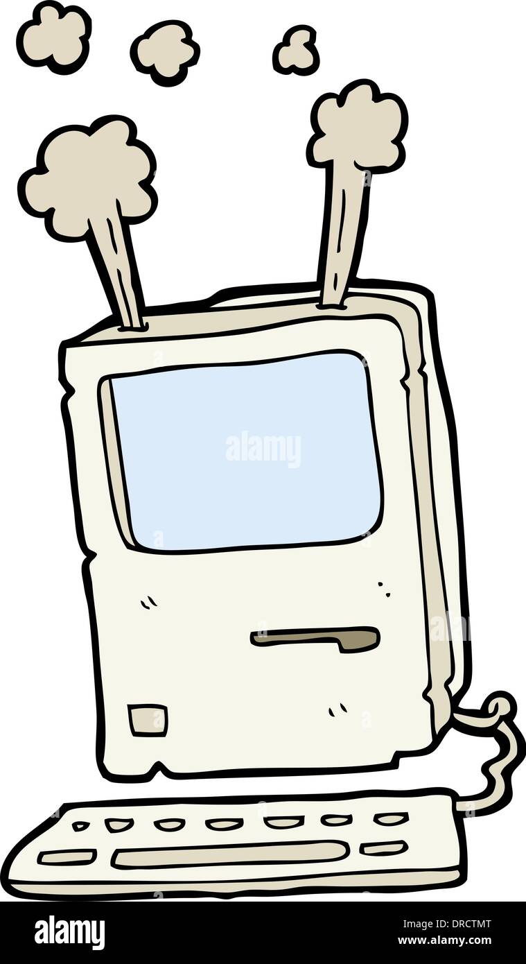 cartoon old computer Stock Vector Image & Art - Alamy
