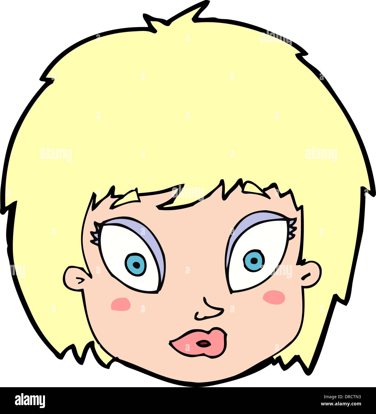 cartoon surprised female face Stock Vector Image & Art - Alamy