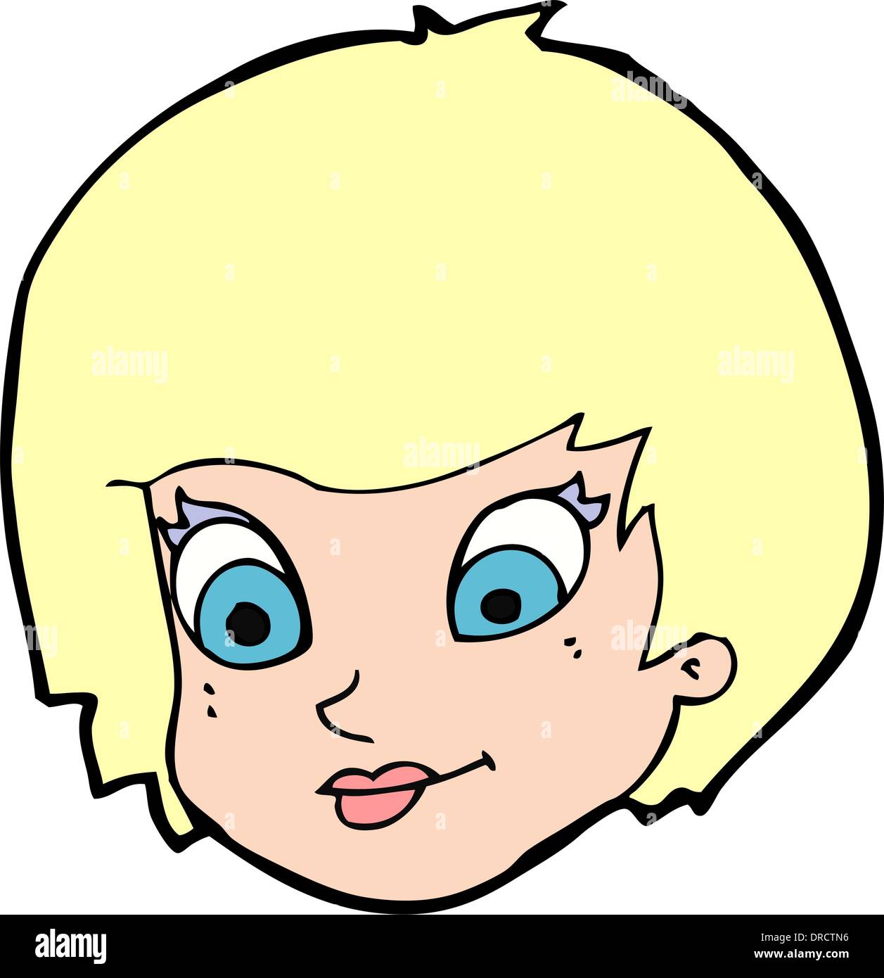 cartoon female face Stock Vector Image & Art - Alamy