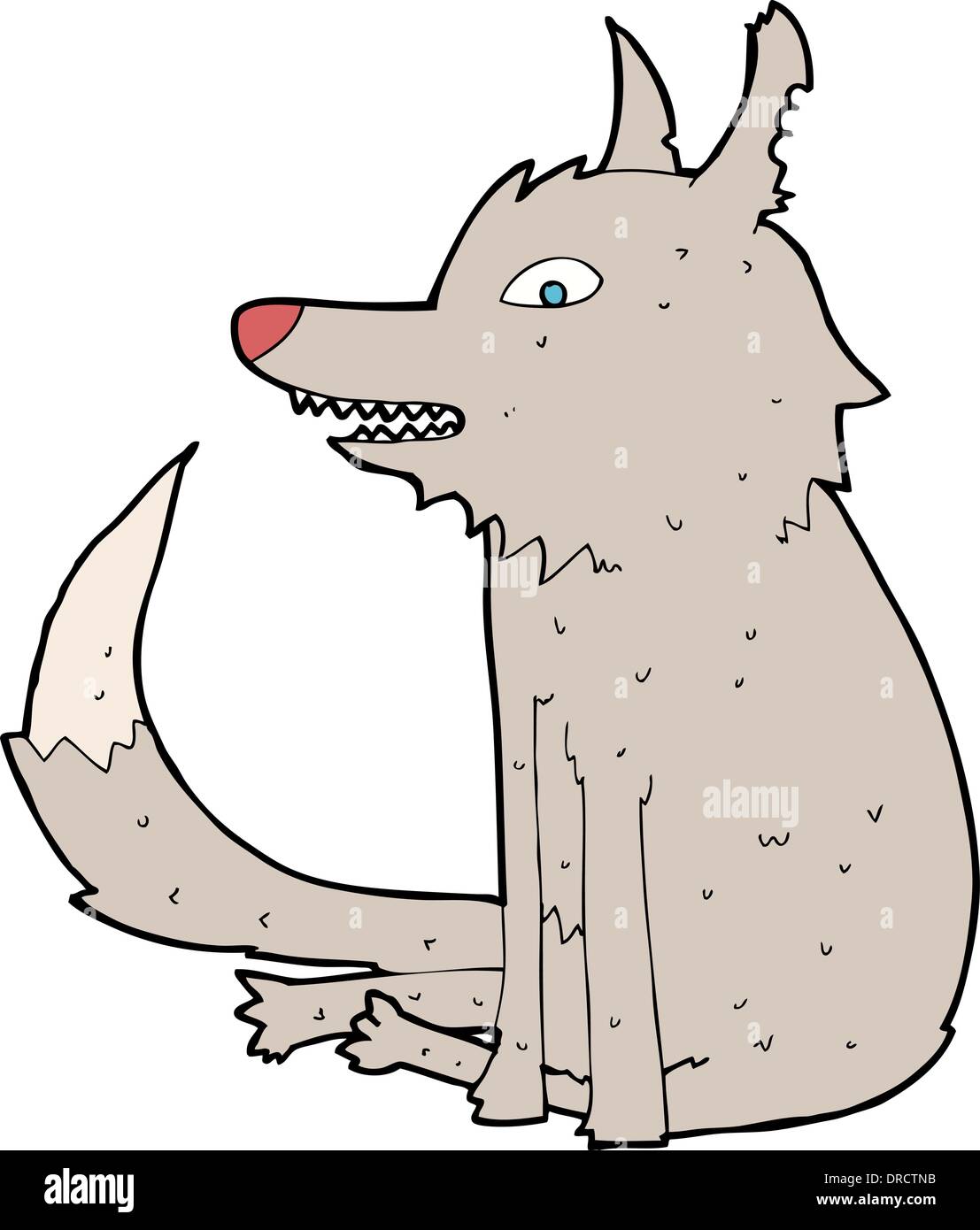 cartoon wolf sitting Stock Vector Image & Art - Alamy