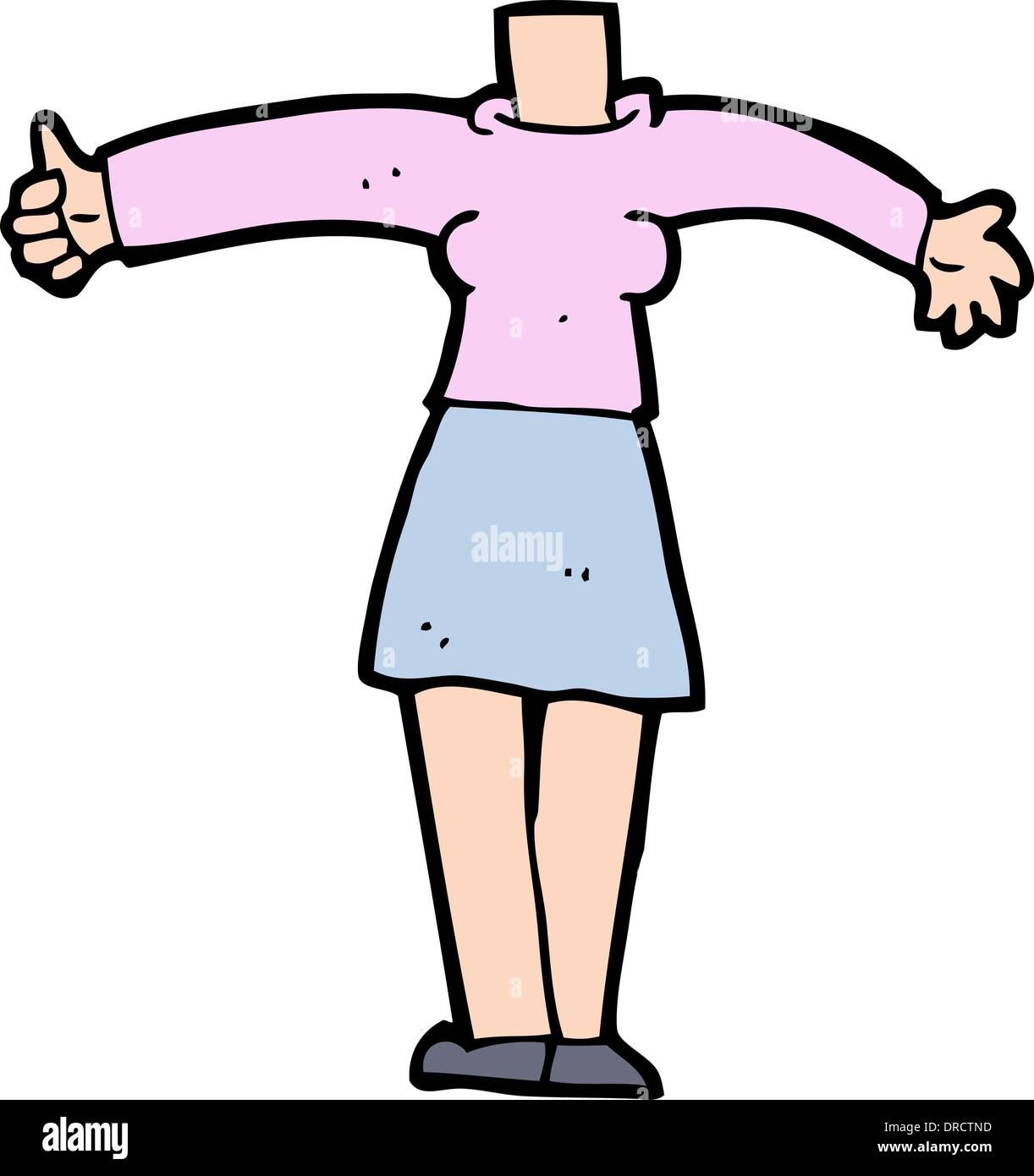 cartoon female body (add photos or mix and match cartoons Stock Vector ...