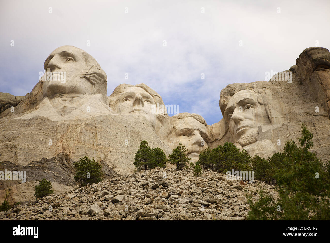 The Granite Sculpture of Mount Rushmore Including the Faces of ...