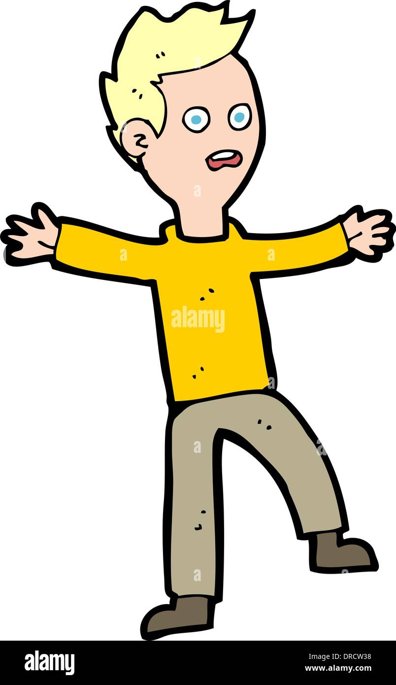 cartoon startled boy Stock Vector Image & Art - Alamy