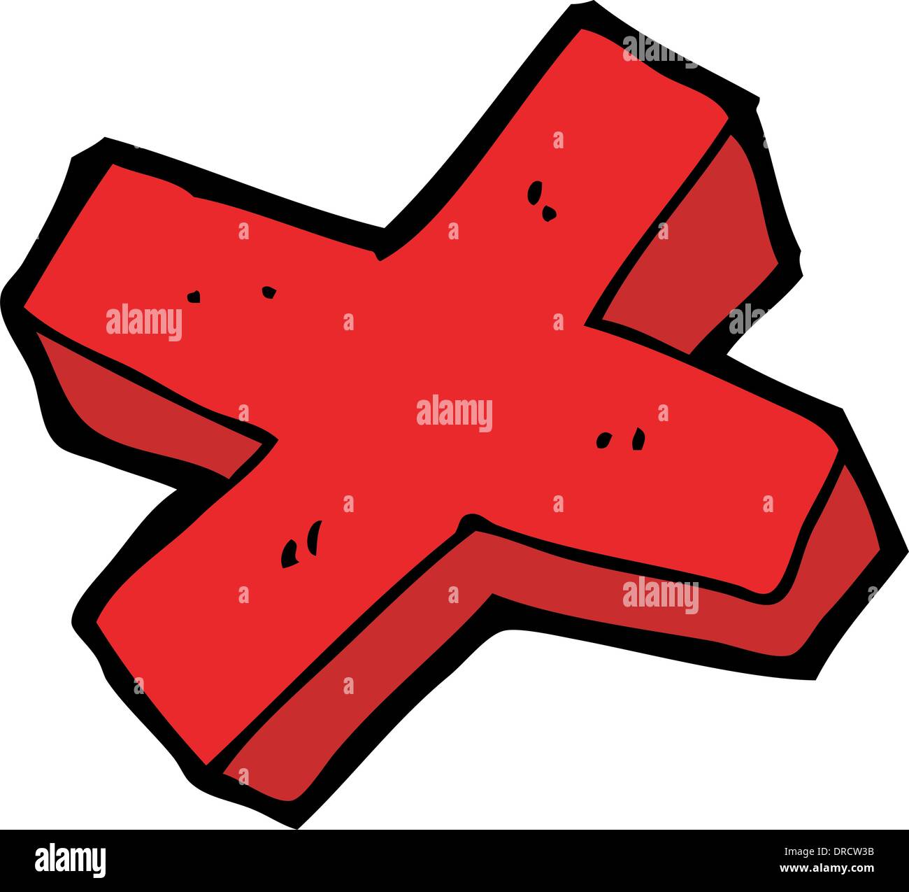 cartoon negative cross symbol Stock Vector Image & Art - Alamy