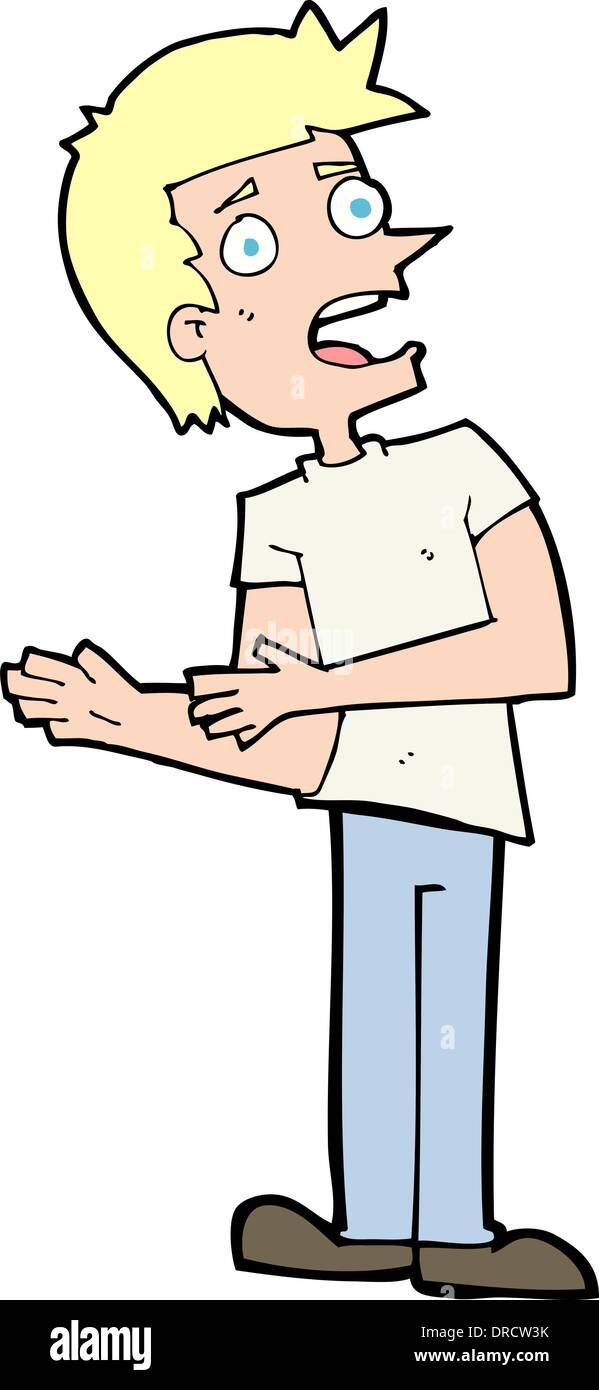 cartoon man making excuses Stock Vector Image & Art - Alamy