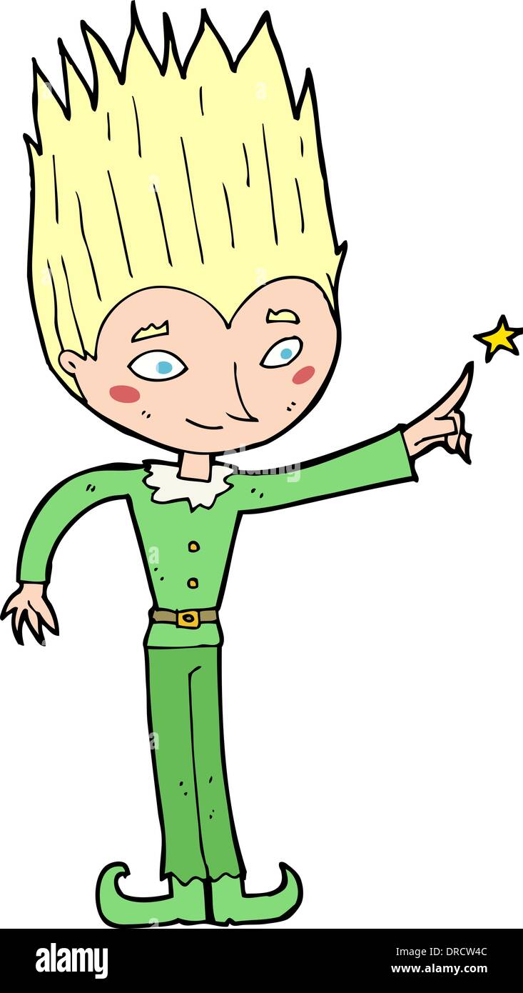 cartoon magic christmas elf Stock Vector Image & Art - Alamy