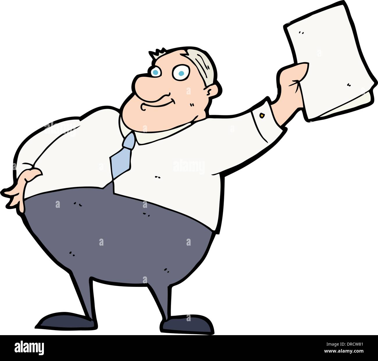 cartoon boss waving papers Stock Vector Image & Art - Alamy