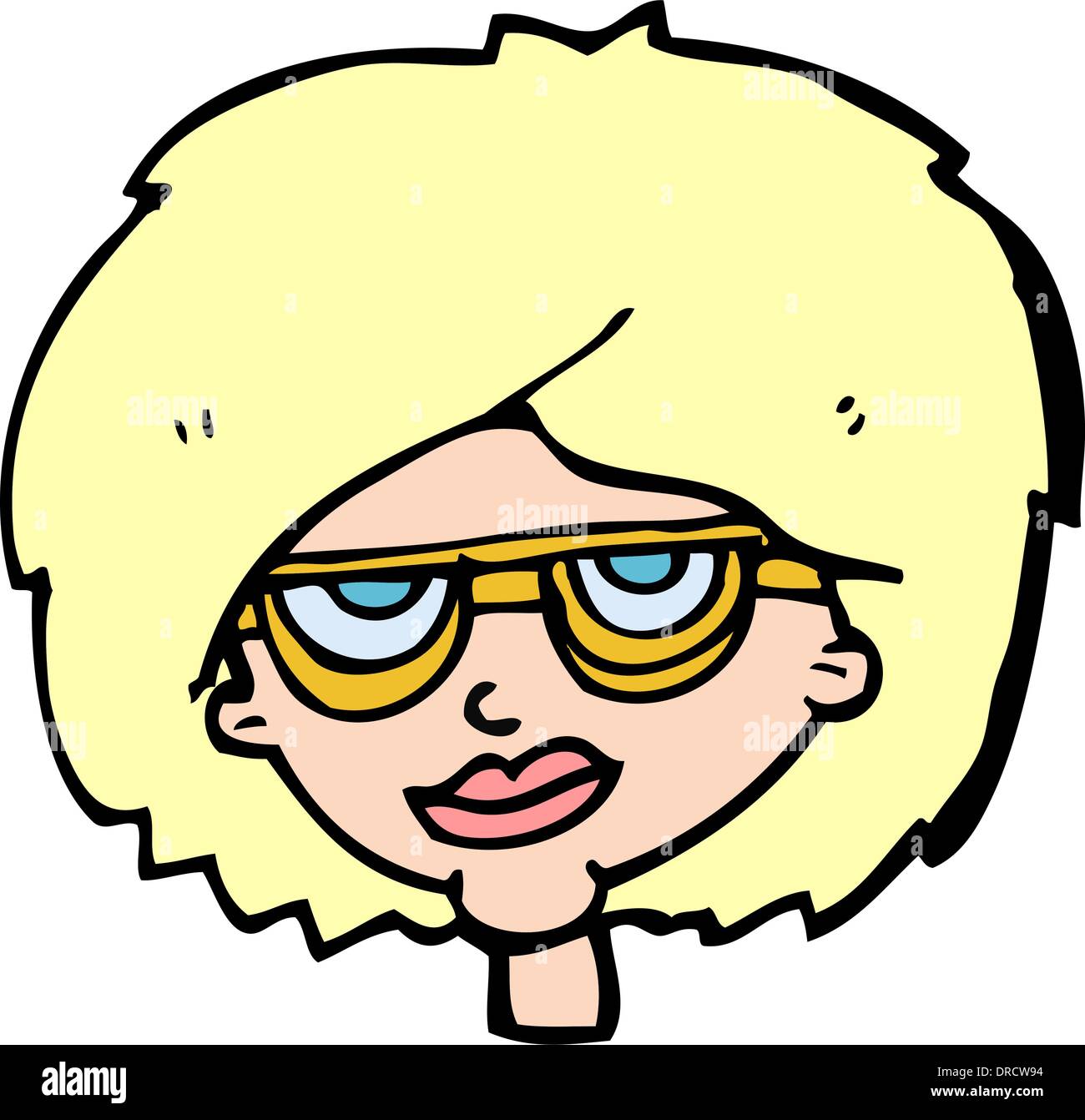 cartoon woman wearing spectacles Stock Vector Image & Art - Alamy