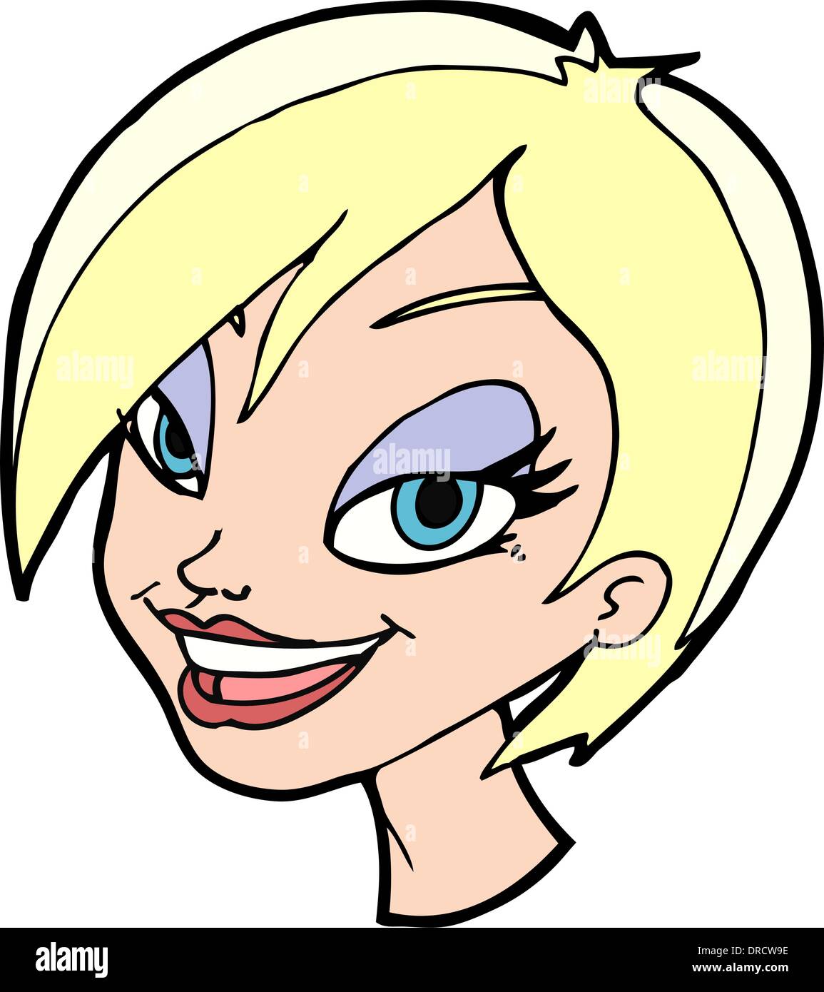 cartoon pretty female face Stock Vector Image & Art - Alamy