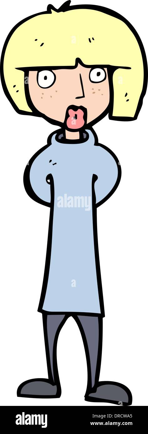 cartoon curious woman Stock Vector Image & Art - Alamy