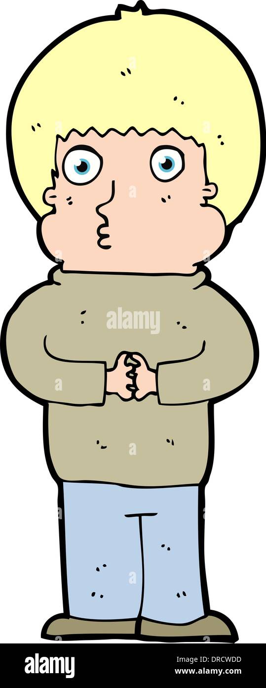 cartoon shy boy Stock Vector Image & Art - Alamy