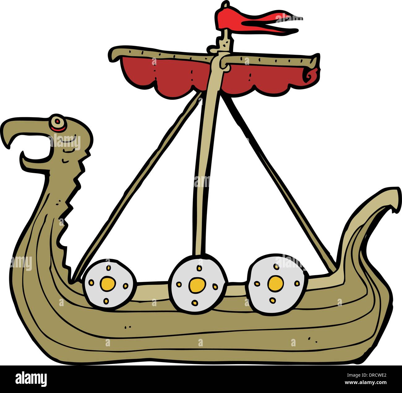 cartoon viking ship Stock Vector Image & Art - Alamy