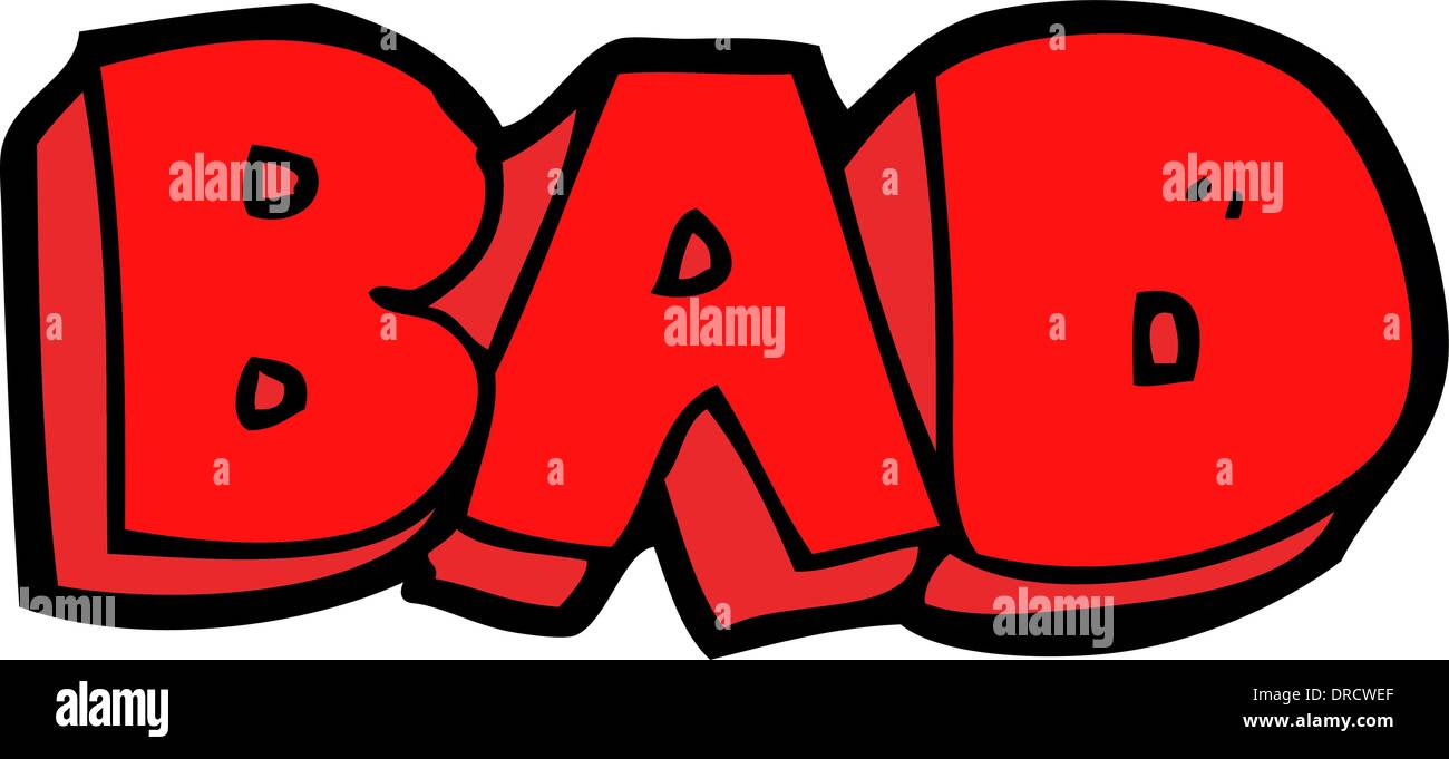 cartoon bad sign Stock Vector Image & Art - Alamy
