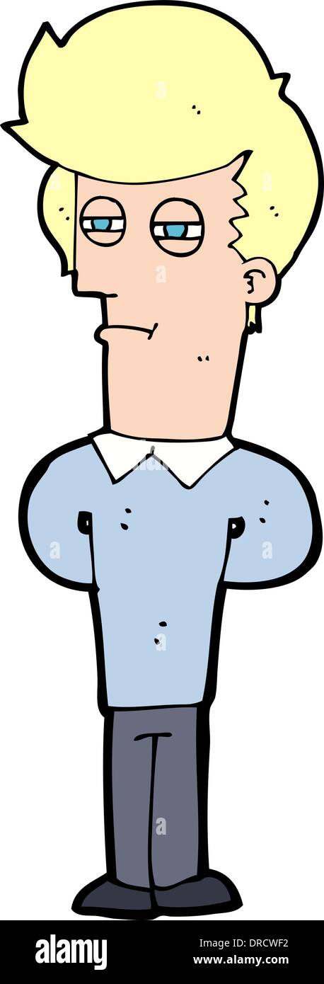 cartoon jaded man Stock Vector Image & Art - Alamy