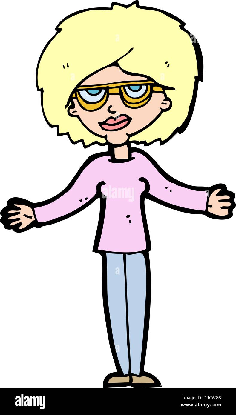cartoon woman wearing spectacles Stock Vector Image & Art - Alamy