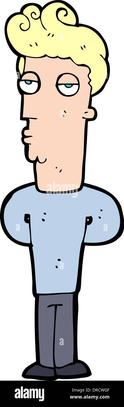 cartoon bored man Stock Vector Image & Art - Alamy