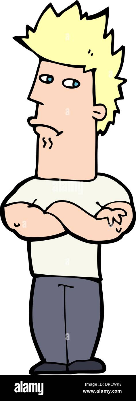 cartoon man sulking Stock Vector Image & Art - Alamy