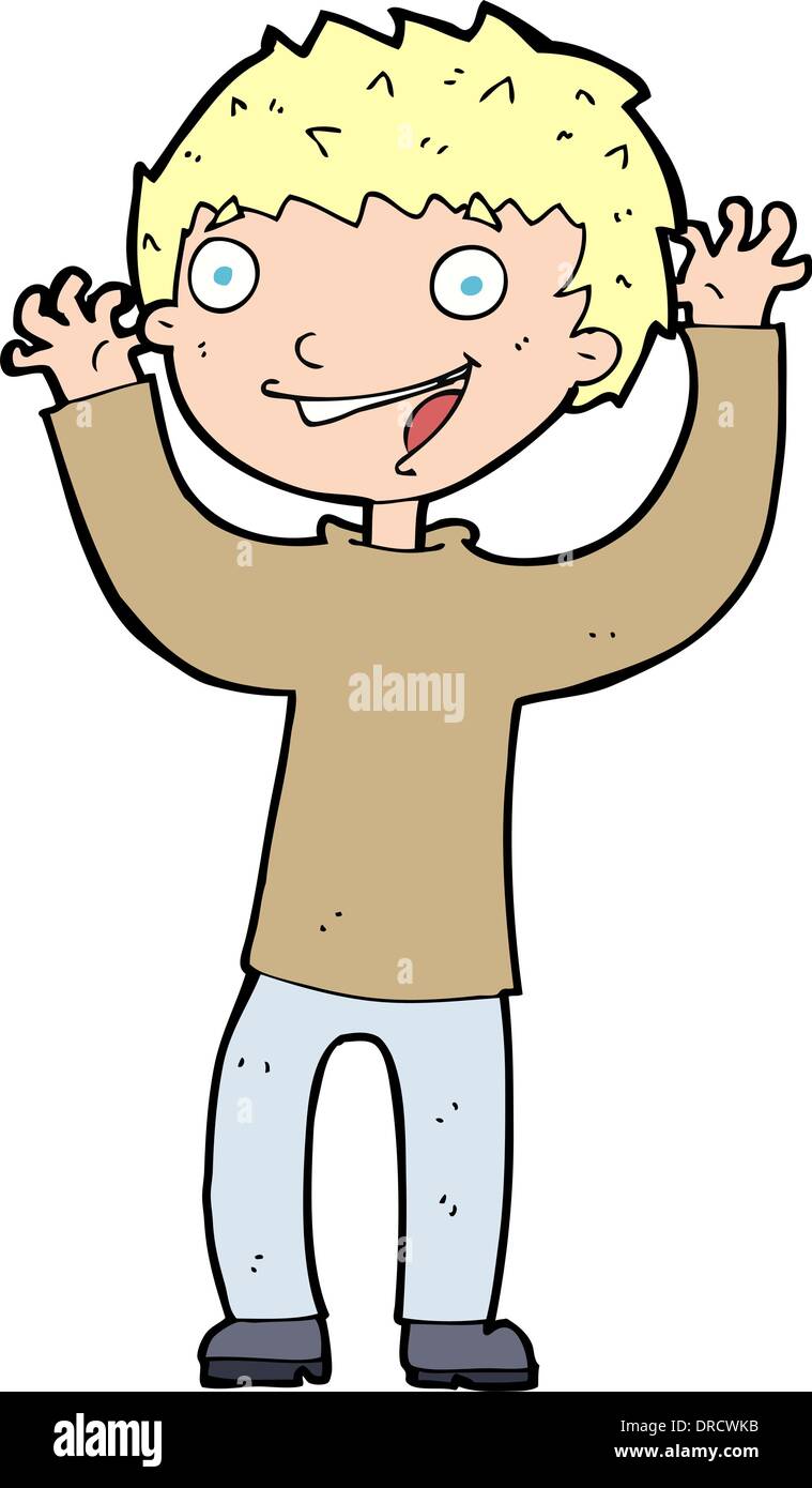 cartoon excited boy Stock Vector Image & Art - Alamy