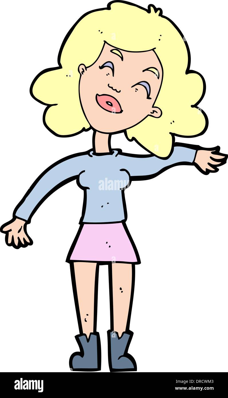 cartoon woman only joking Stock Vector Image & Art - Alamy