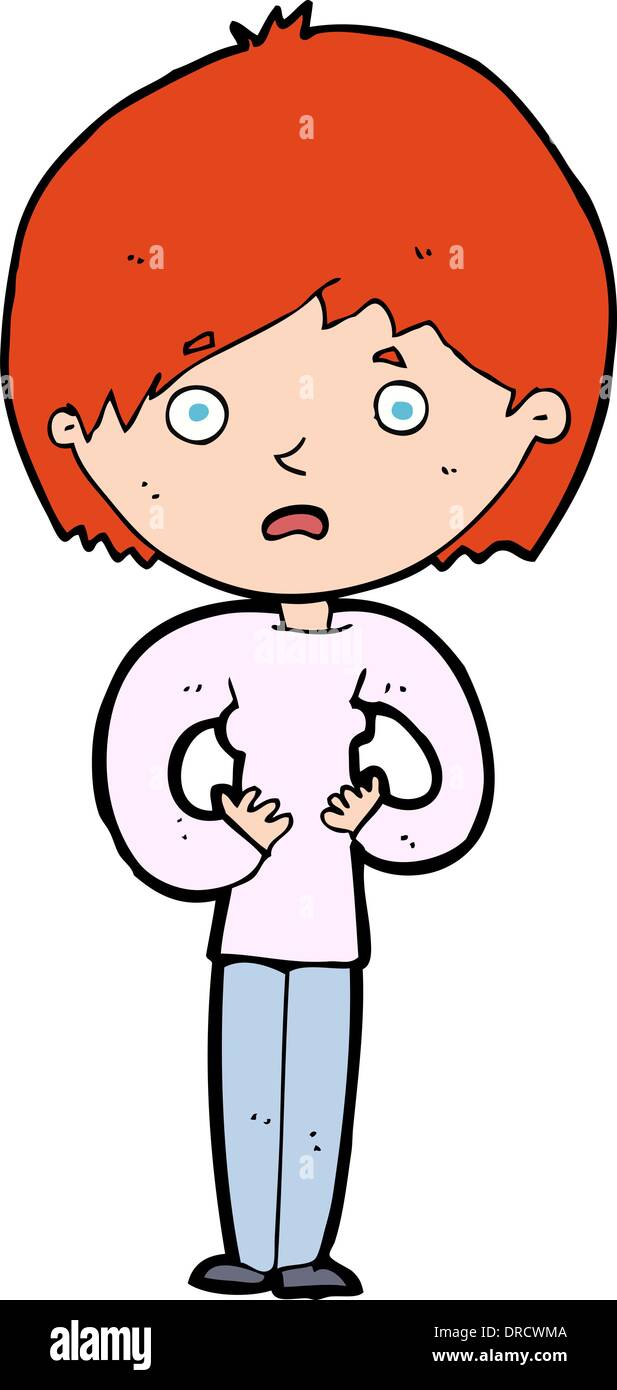 cartoon woman making Who Me? gesture Stock Vector Image & Art - Alamy