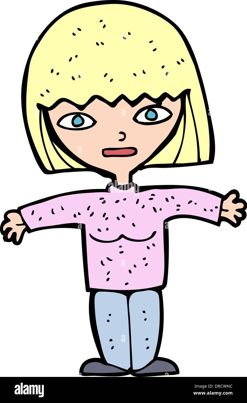 cartoon woman with open arms Stock Vector Image & Art - Alamy