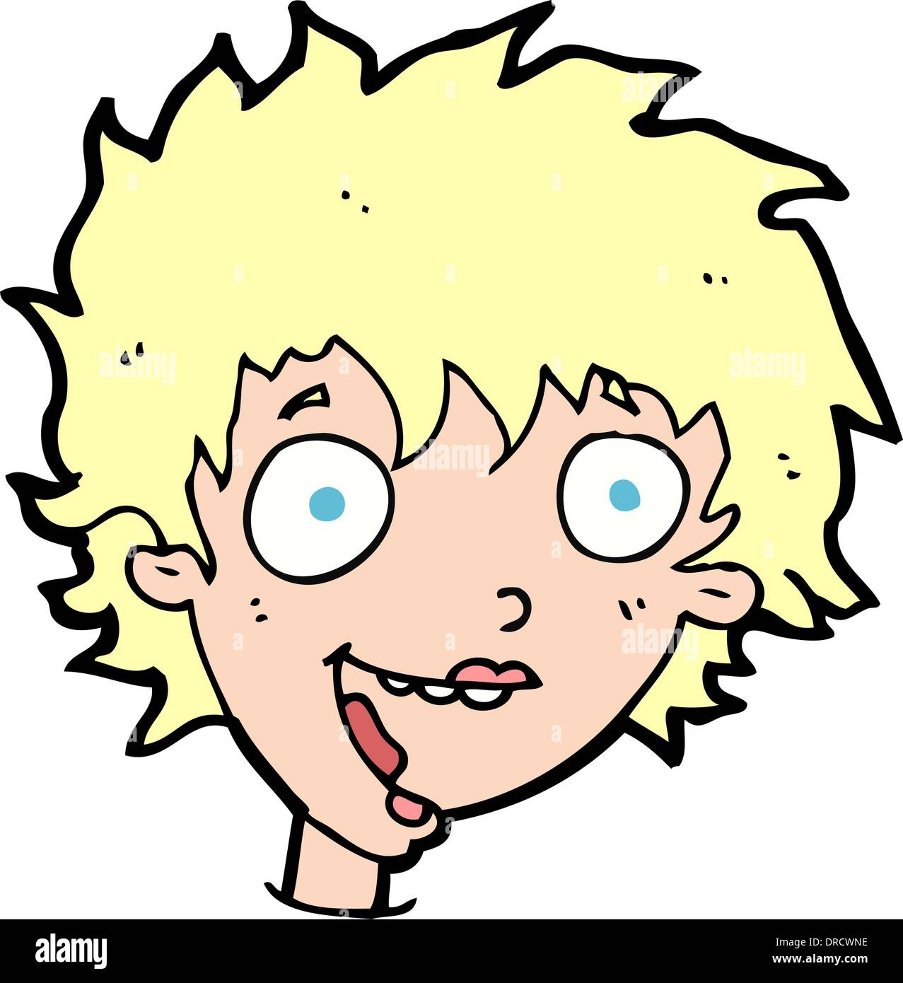 cartoon crazy excited woman Stock Vector Image & Art - Alamy