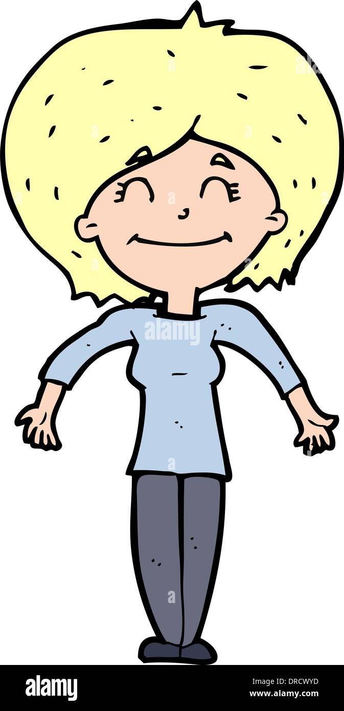 cartoon woman shrugging shoulders Stock Vector Image & Art - Alamy