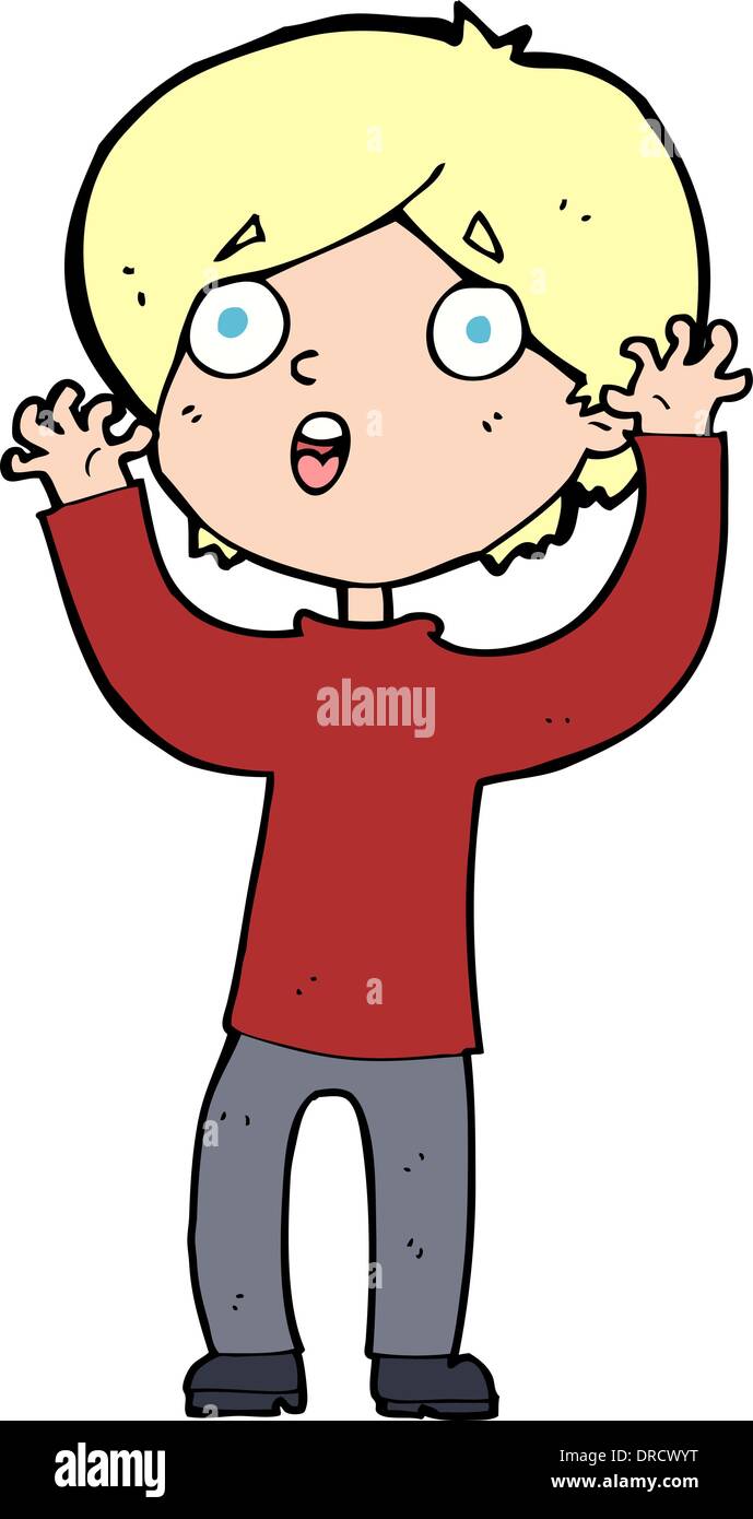 cartoon frightened man Stock Vector Image & Art - Alamy