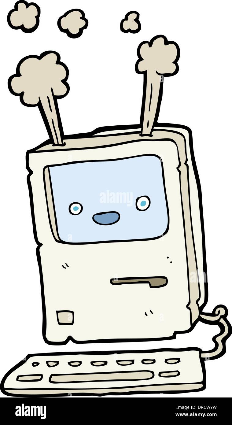 cartoon old computer Stock Vector Image & Art - Alamy