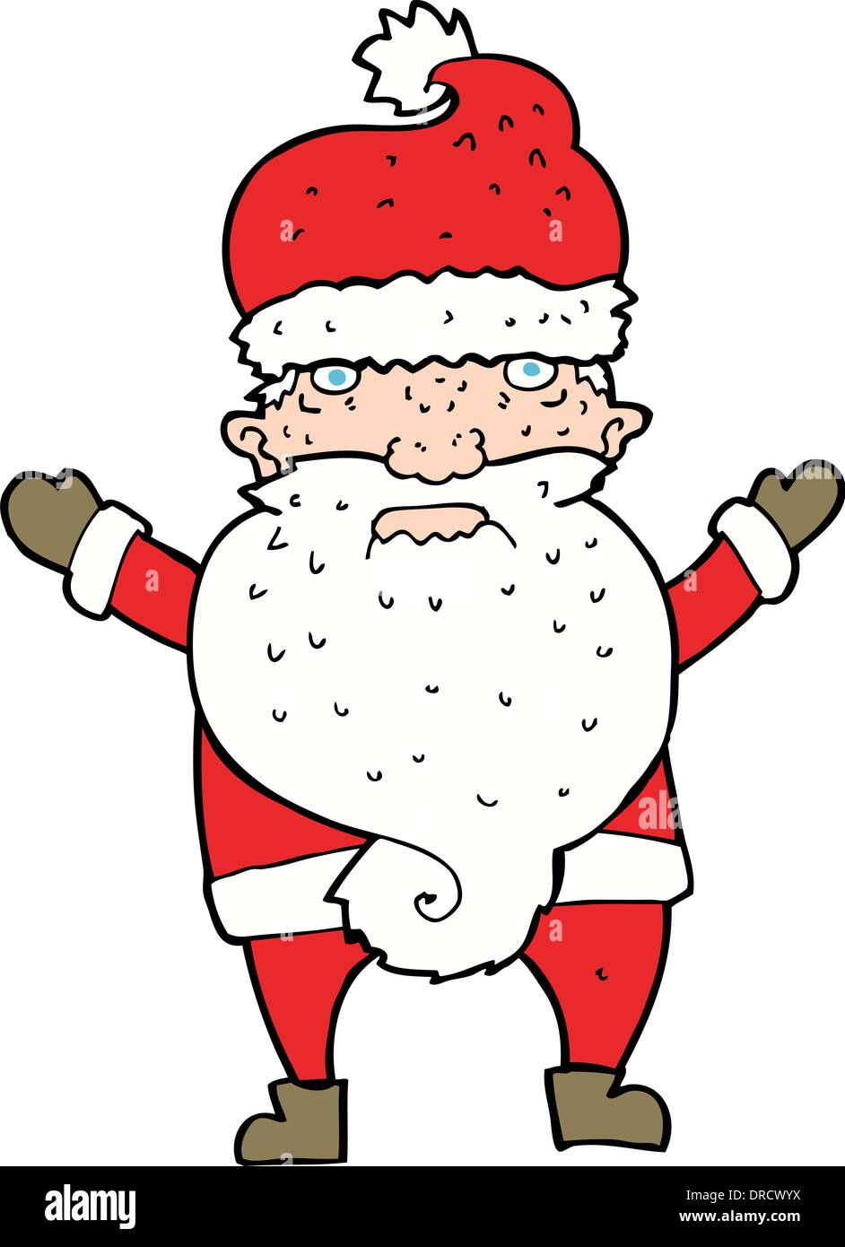 cartoon grumpy santa Stock Vector Image & Art - Alamy