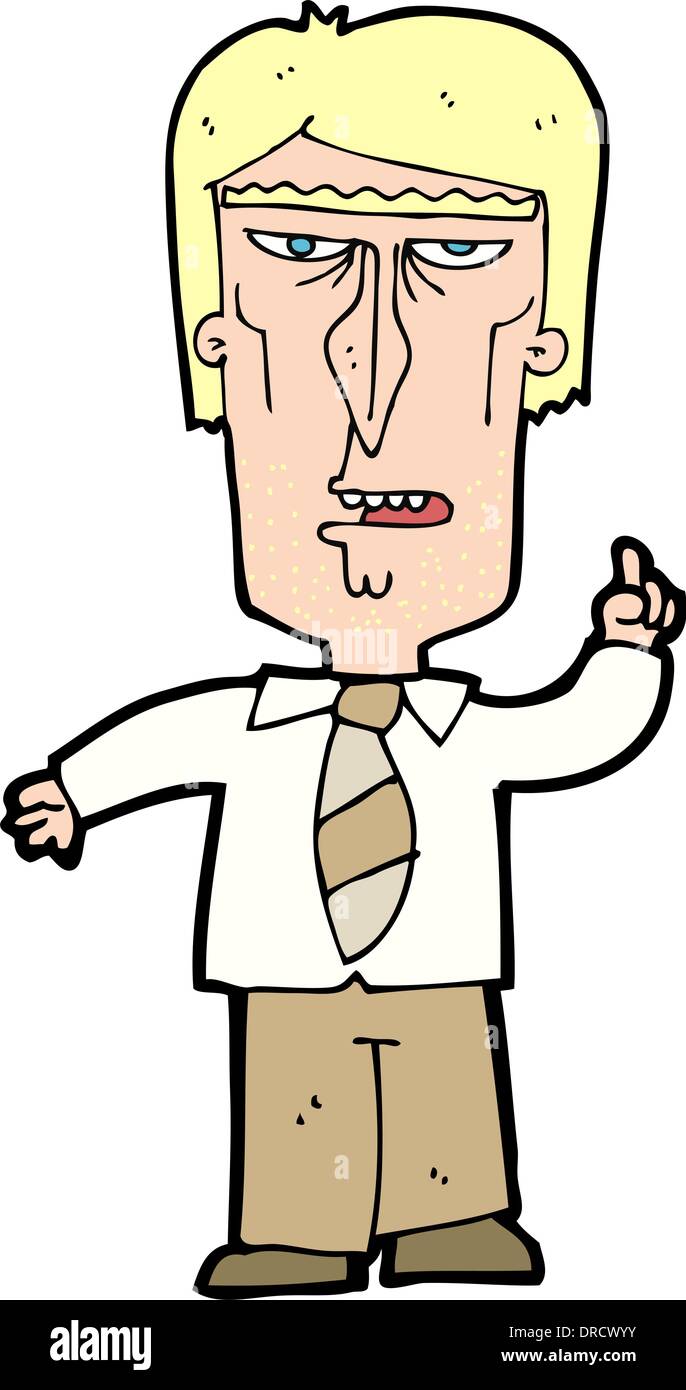cartoon grumpy boss Stock Vector Image & Art - Alamy
