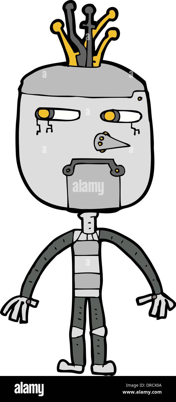 funny cartoon robot Stock Vector Image & Art - Alamy